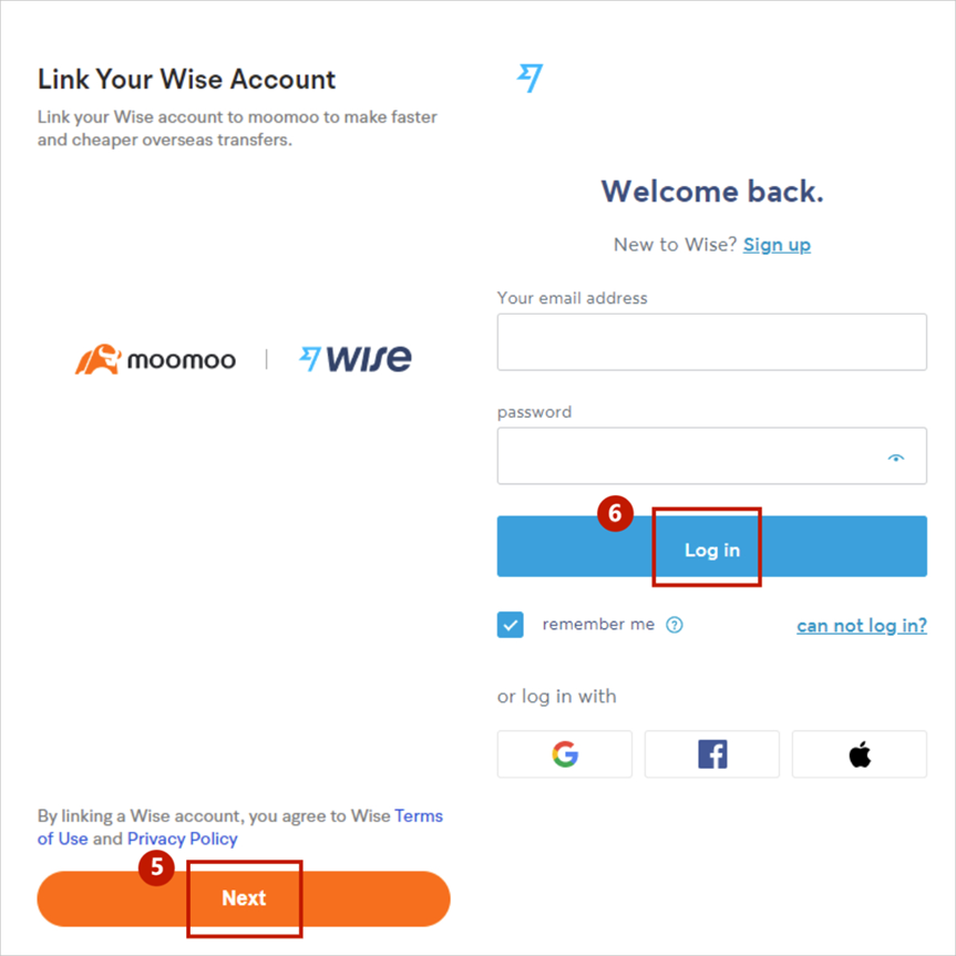 How to link my Wise account-moomoo Help Center